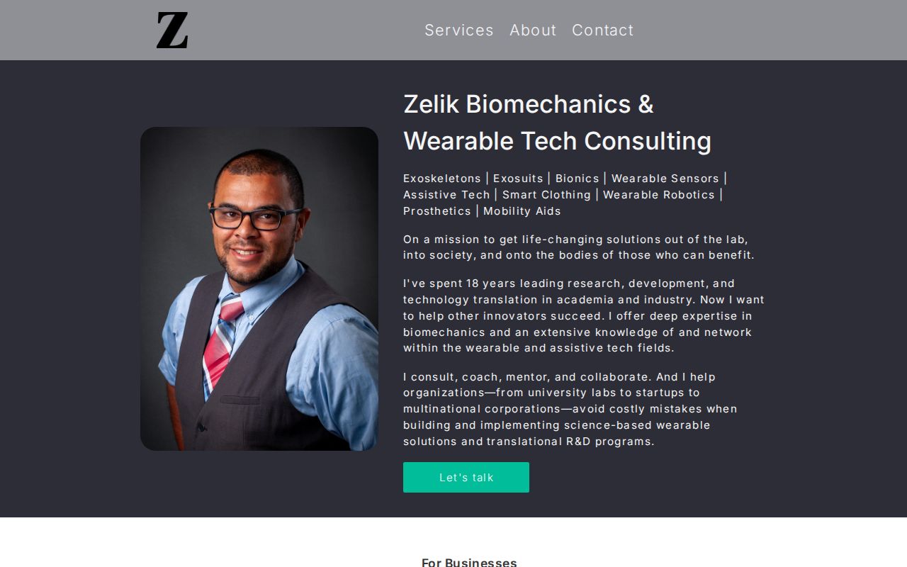 Zelik Biomechanics & Wearable Tech Consulting
